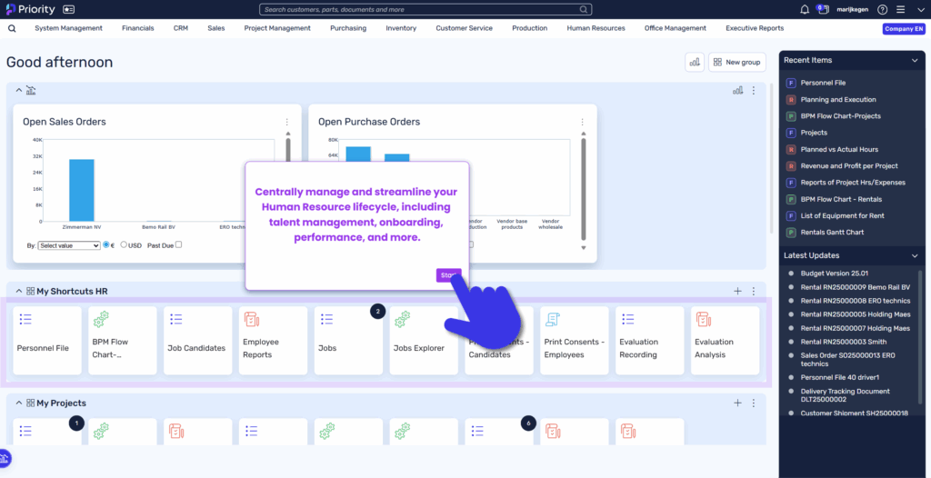 Priority ERP HR Module Demo | Priority Software